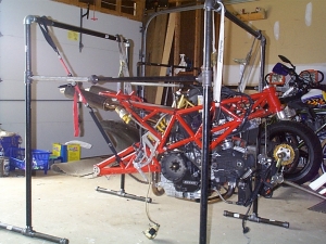 Homemade Motorcycle Stand - HomemadeTools.net