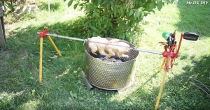 Homemade Motorized Rotisserie Grill - HomemadeTools.net
